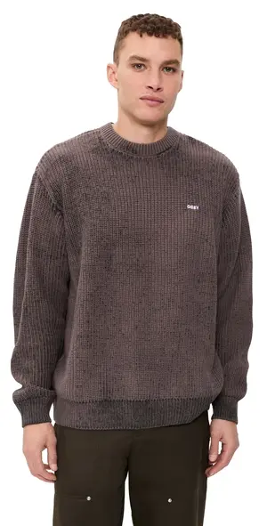 Obey Spray Effect Sweater - Morel Multi