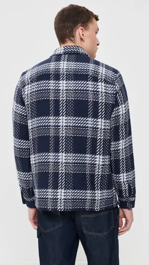 WAX LONDON Whiting Plaid Weave Overshirt