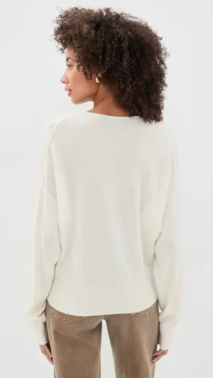 Theory Relaxed V Neck Cashmere Sweater