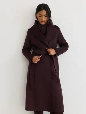 REISS Lucia Petite Wool-blend Double-breasted Blindseam Coat