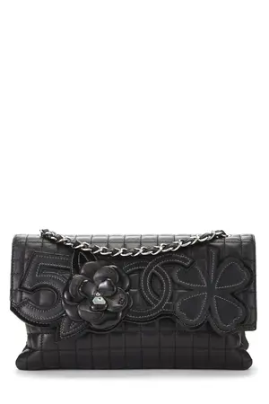 Chanel Lambskin Camellia N°5 Flap Bag
