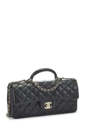 Chanel Lambskin Top Handle Flap Bag