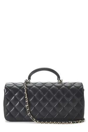 Chanel Lambskin Top Handle Flap Bag