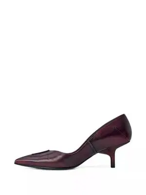 CAPASA MILANO Pointed-toe Leather Pumps - Red