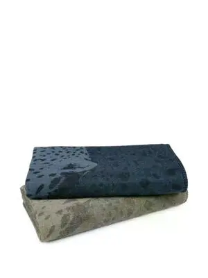 Roberto Cavalli Leopard-intarsia Blanket