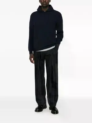 AMARANTO Knitted Wool Hoodie