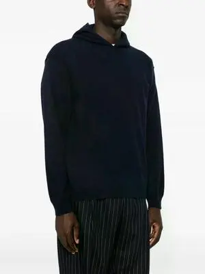 AMARANTO Knitted Wool Hoodie