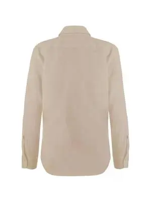 HER SHIRT Long-sleeve Button-down Shirt - Neutrals