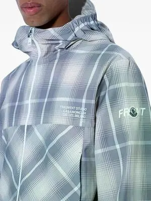 Moncler X Fragment Jitsuyō Plaid-pattern Windbreaker Jacket - Grey