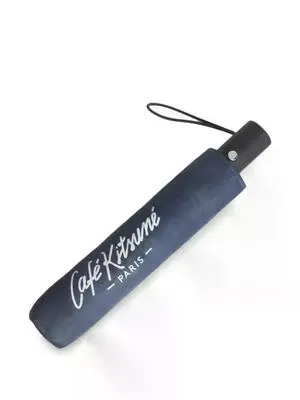 CAFÉ KITSUNÉ Logo-print Umbrella - Blue