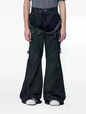 Rick Owens Distressed Frayed-edge Jeans