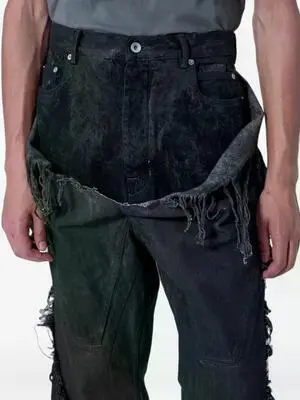 Rick Owens Distressed Frayed-edge Jeans