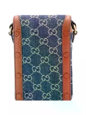 Gucci Horsebit 1955 Gg Denim Mini Crossbody Bag