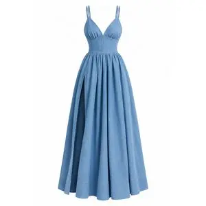 OFUURE Light Denim Adele Maxi Dress - Blue