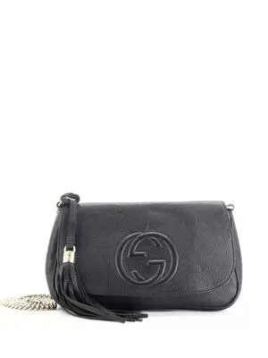 Gucci Soho Chain Leather Medium Crossbody Bag - Black