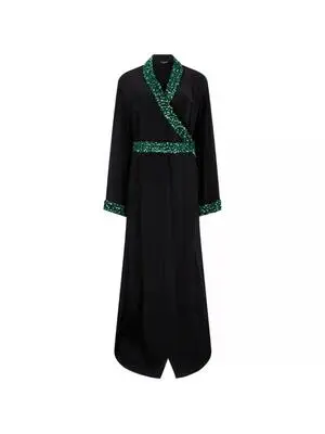 Roberto Cavalli Sequin-embellished Wrap Dress - Black