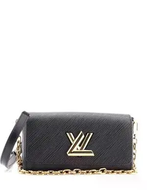 LOUIS VUITTON Pochette Twist Handbag Epi Leather East West Shoulder Bag - Black