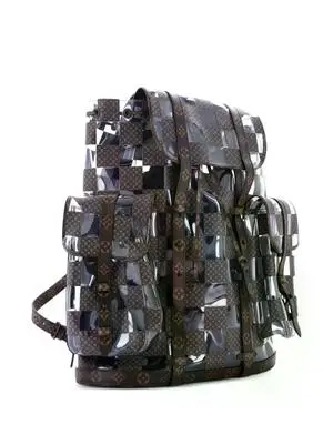 LOUIS VUITTON Christopher Limited Edition Monogram Chess Canvas And Pvc Gm Backpack