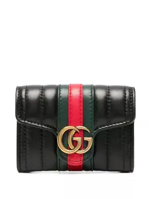 Gucci Gg Marmont Quilted Leather Wallet - Black