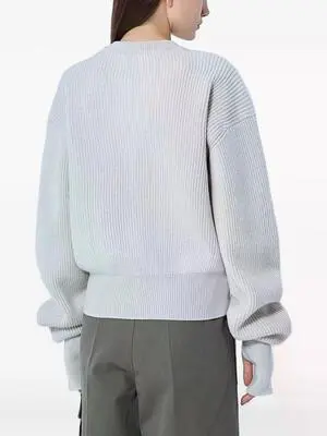 RIER Ribbed-knit Zip-up Cardigan