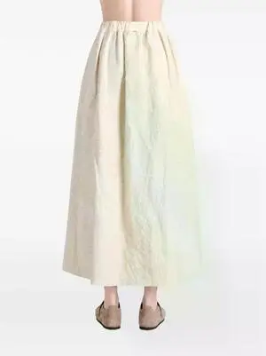 CASEY CASEY Ghost Floral-jacquard Elasticated-waist Midi Skirt