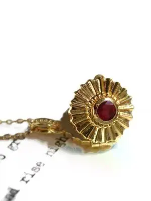 OTTOMAN HANDS Sunburst Locket Necklace