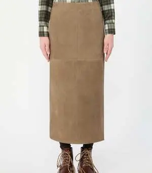 Max Mara Suede Midi Skirt