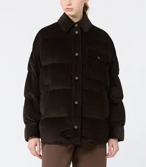 Max Mara Cotton Corduroy Quilted Down Jacket