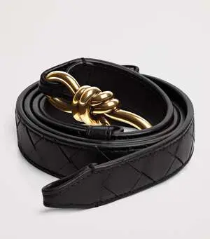 Bottega Veneta Leather Andiamo Belt