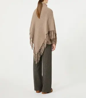 Max Mara Virgin Wool Fringed Shawl