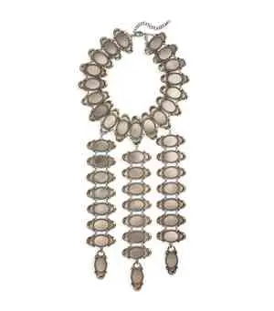 Ralph Lauren Antiqued -tone Long Necklace - Silver