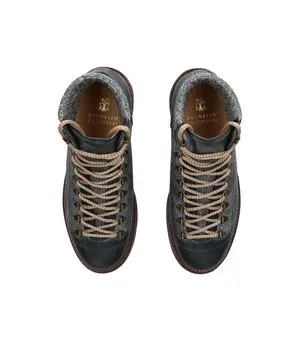 Brunello Cucinelli Leather Lace-up Hiker Boots