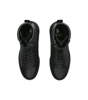 Brunello Cucinelli Leather Lace-up Hiker Boots