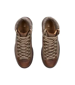 Brunello Cucinelli Leather Lace-up Hiker Boots