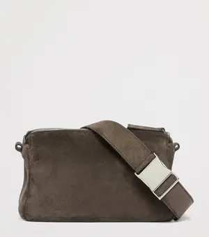 Max Mara Suede Cross-body Bag - Brown