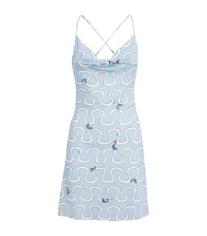 Emilio Pucci Jersey Print Mini Dress - Blue