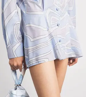 Emilio Pucci Cotton Print Tailored Shirt Dress