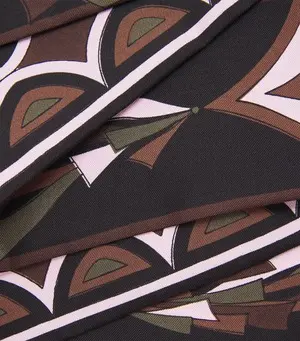 Emilio Pucci Silk Mixed Print Twill Scarf