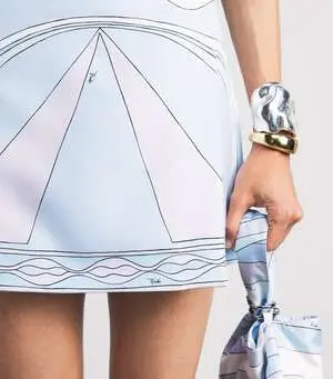 Emilio Pucci Silk Dune Print Mini Skirt