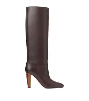 Ralph Lauren Leather Bryne Knee High Boots 95 - Brown