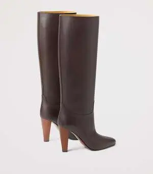 Ralph Lauren Leather Bryne Knee High Boots 95