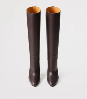 Ralph Lauren Leather Bryne Knee High Boots 95