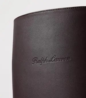 Ralph Lauren Leather Bryne Knee High Boots 95