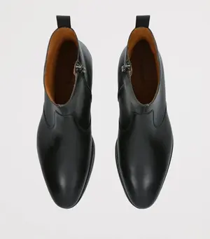 Magnanni Leather Zip-up Ankle Boots