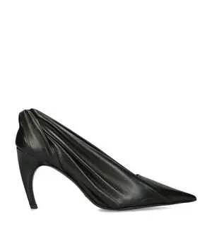 Khaite Leather Twisted Eve Pumps 85 - Black