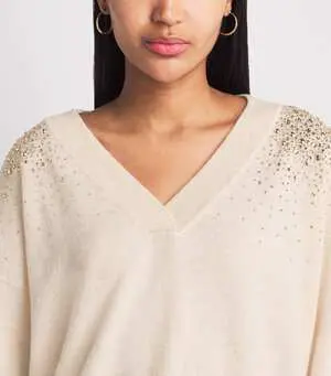 WILLIAM SHARP Cashmere Crystal-embellished Sweater