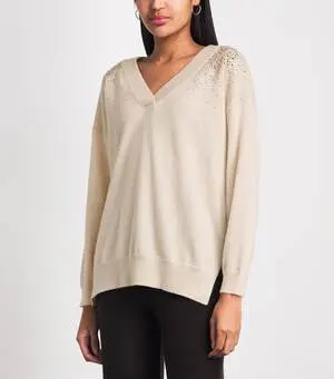 WILLIAM SHARP Cashmere Crystal-embellished Sweater