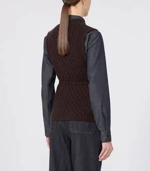 Max Mara Wool-cashmere Wrap Sweater Vest