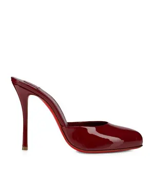 CHRISTIAN LOUBOUTIN Dolly Mule 100 Patent Mules - Red