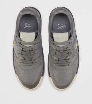 CHRISTIAN LOUBOUTIN Bsktball 1 Retero Leather Trainers - Grey